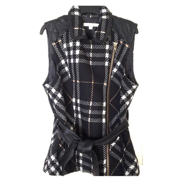 CAbi | Jackets & Coats | Cabi Vest With Leather Accents | Poshmark